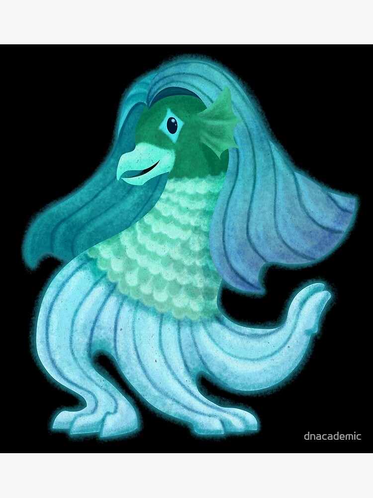 アマビエ Amabie Yokai Art Print For Sale By Dnacademic Redbubble