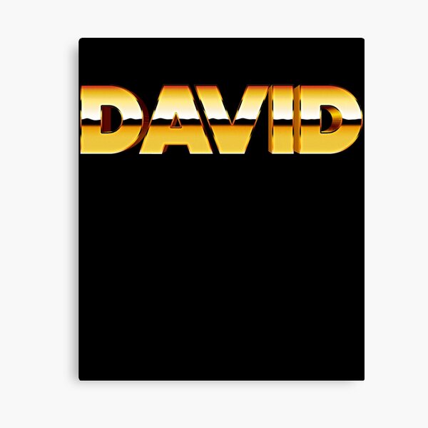 "First name David" Canvas Print for Sale by wolfgangrainer | Redbubble
