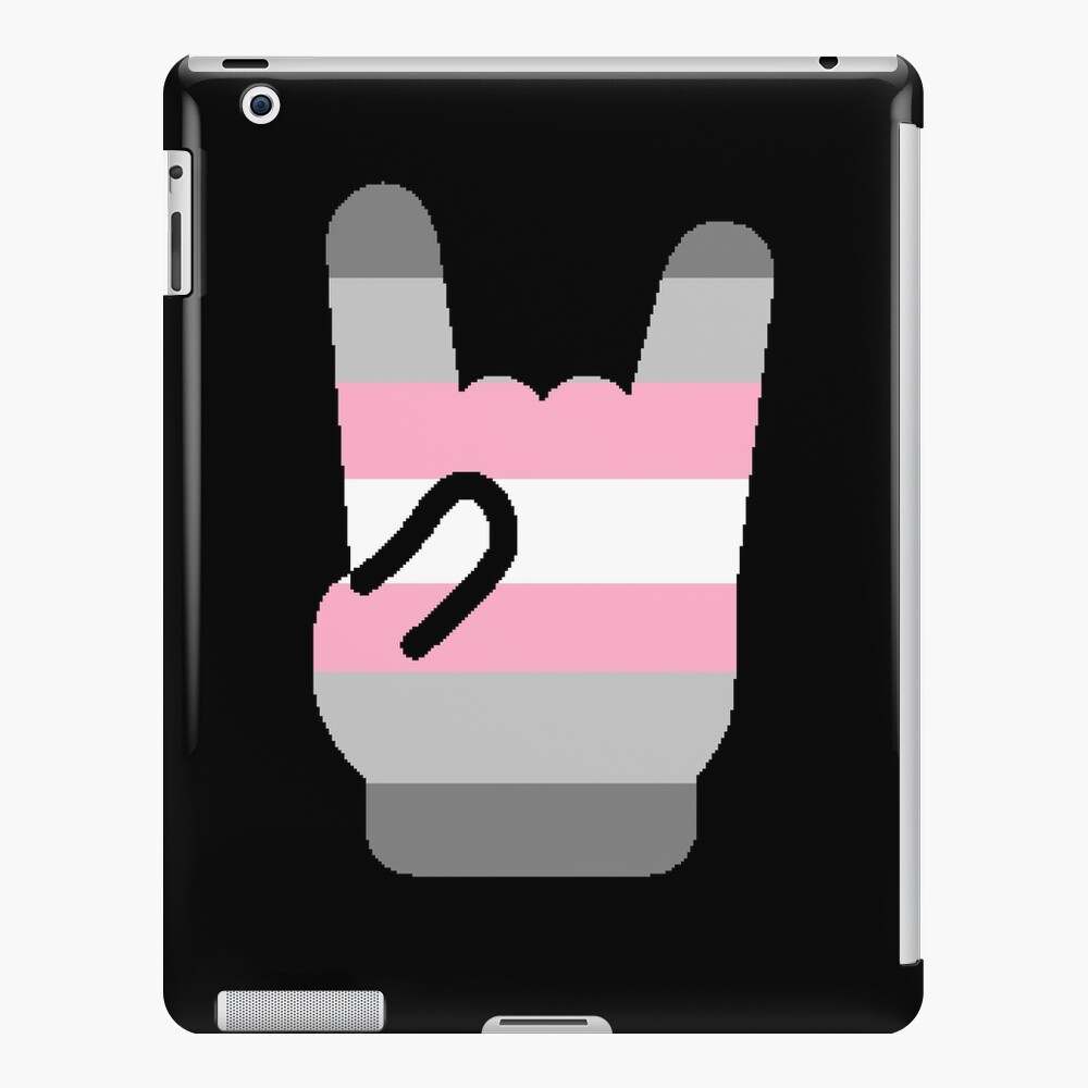 Heavy Metal Symbol In Demigirl Pride Flag Colors Ipad Case And Skin For