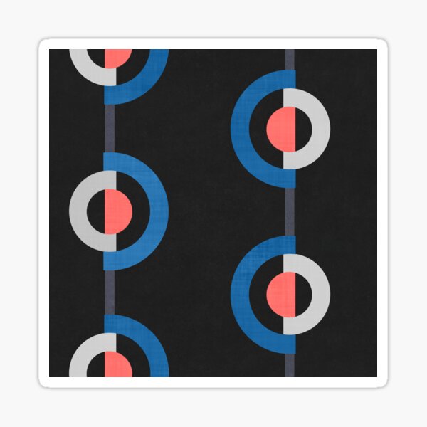 "Circles Mod Twist" Sticker for Sale by wellingtonboot | Redbubble