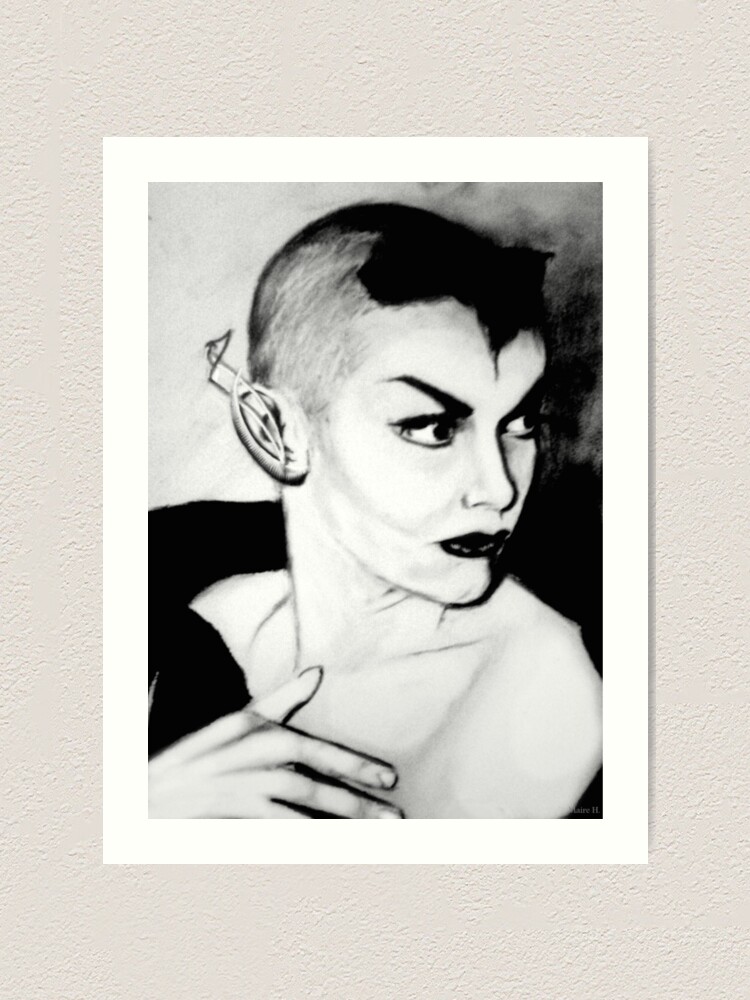 "Maila Nurmi as Vampira" Art Print for Sale by MaireHarlow | Redbubble