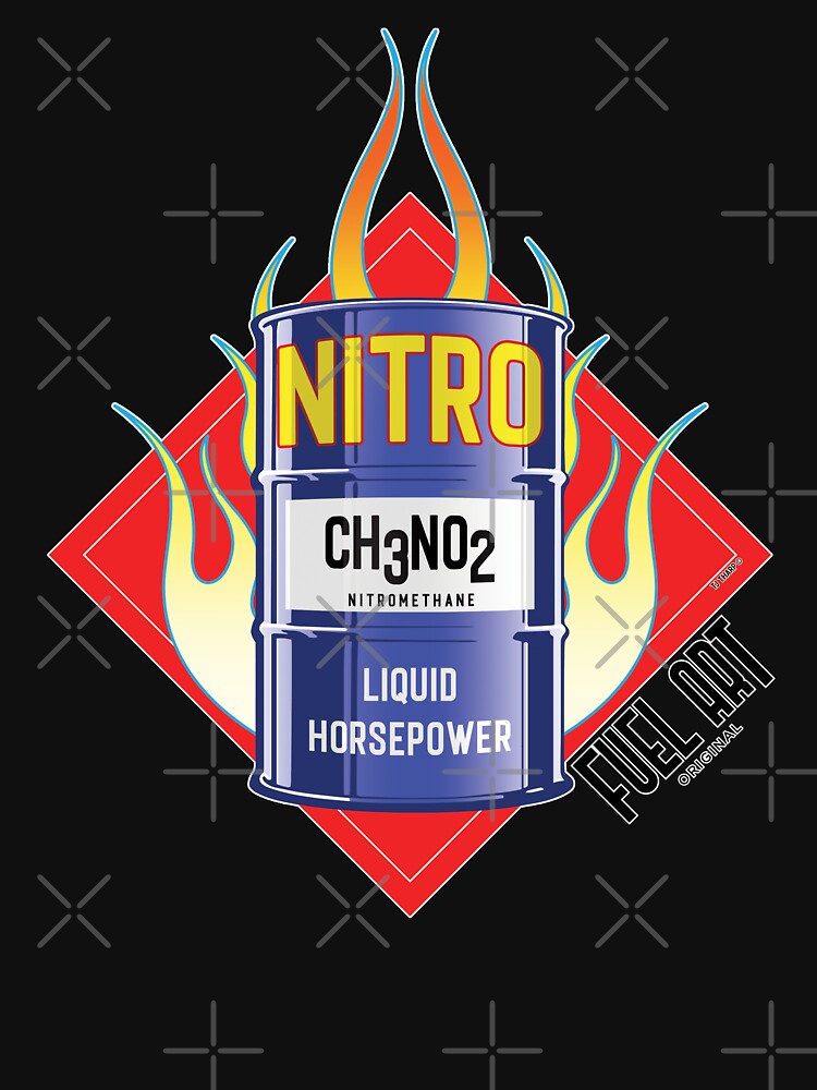 "NITRO Top Fuel Drag Racing Barrel of Nitromethane CH3NO2" Active T ...