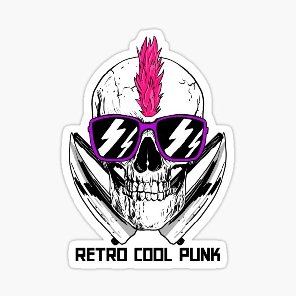 "Awesome Cool Neon Cyber Punk Design Cyberpunk Retro Cool Punk" Sticker ...