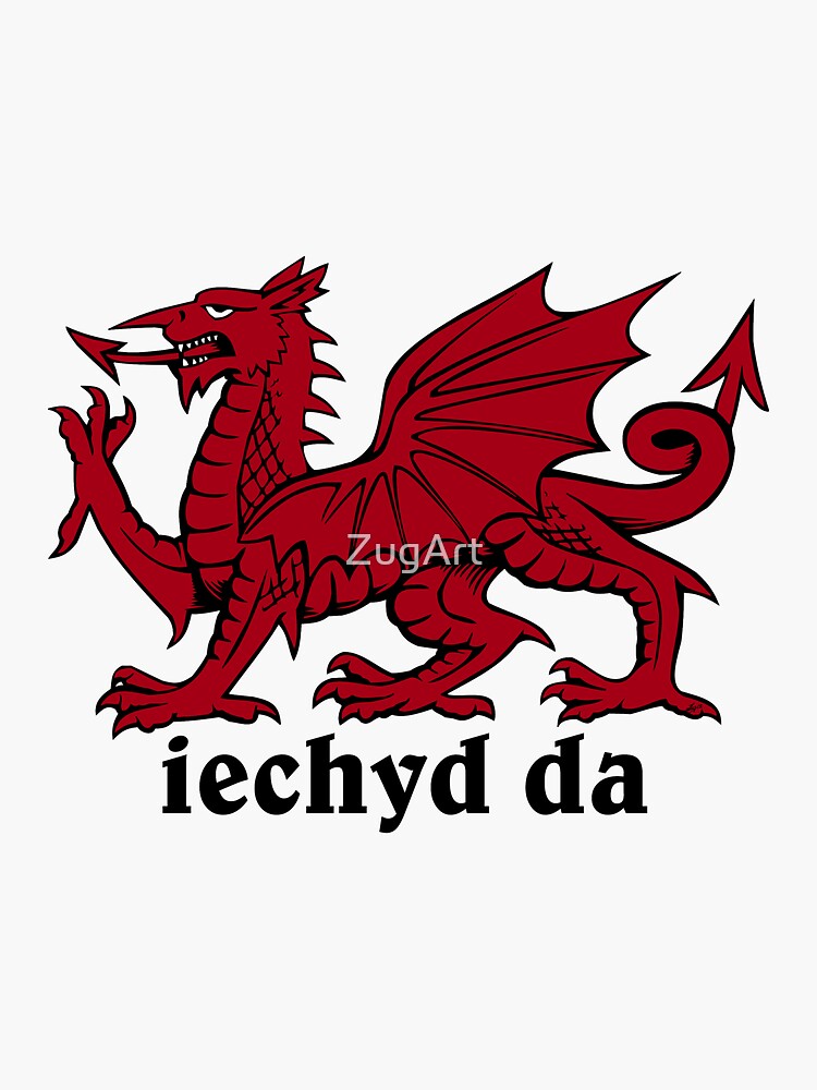 "Welsh Dragon" Sticker for Sale by ZugArt | Redbubble