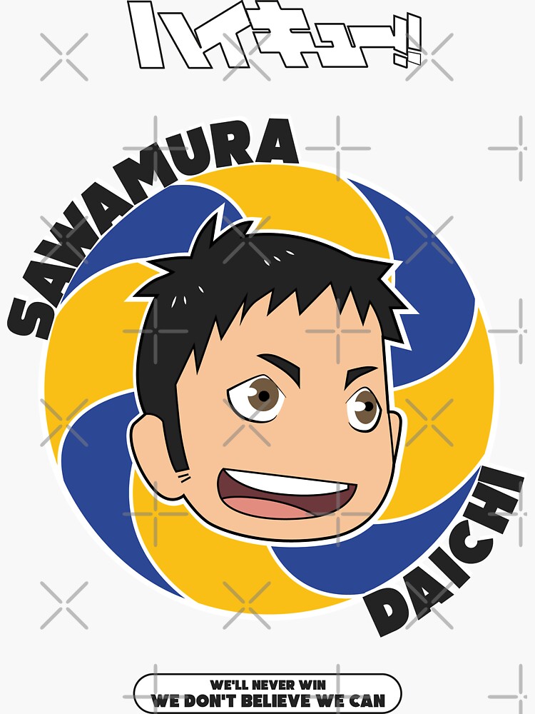 "HAIKYUU:SAWAMURA DAICHI CHIBI" Sticker for Sale by FunGangStore ...