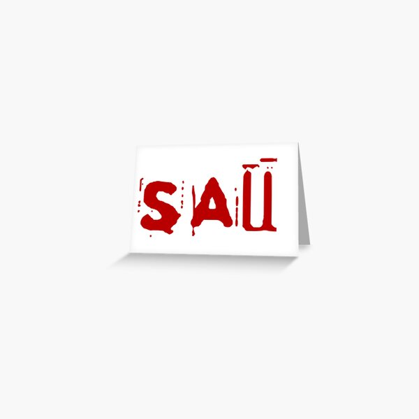 "Saw movie logo horror" Greeting Card for Sale by Allthingshorror ...