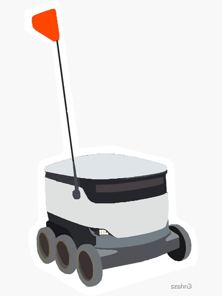 "Starship Food Delivery Robot Sticker" Sticker for Sale by szahn3 ...