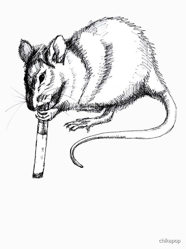 "smoking rat" Essential T-Shirt for Sale by chikapop | Redbubble