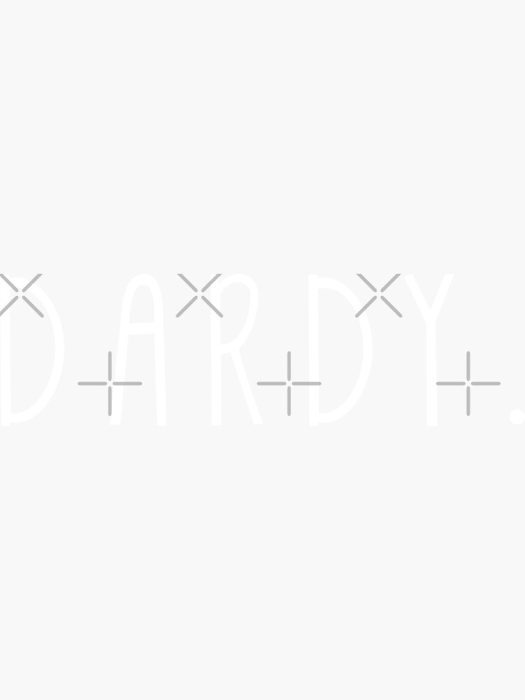 "Dardy (White)" Sticker for Sale by troopygear | Redbubble