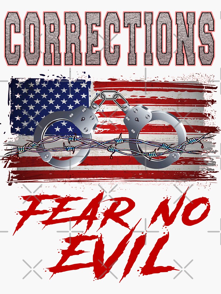 "Corrections Fear No Evil" Sticker for Sale by MRCoopGroup | Redbubble