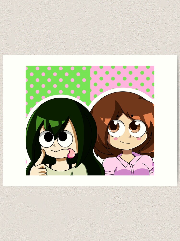 "Ochoco Ururaka and Tsuyu Asui" Art Print for Sale by cats-bro | Redbubble