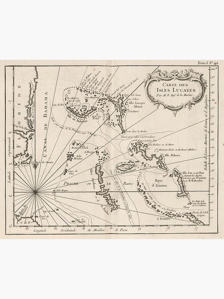 "Vintage Map of The Bahamas (1764)" Poster for Sale by BravuraMedia ...