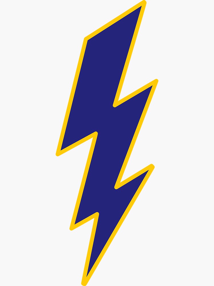 "Blue Lightning" Sticker by zebrafactory | Redbubble