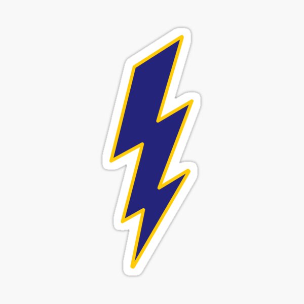"Blue Lightning" Sticker by zebrafactory | Redbubble