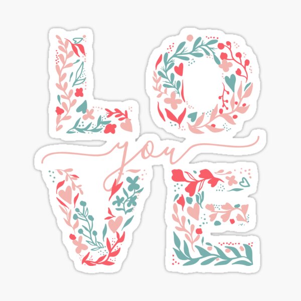 "T-shirt Love Life " Sticker by Totebag-Mania | Redbubble