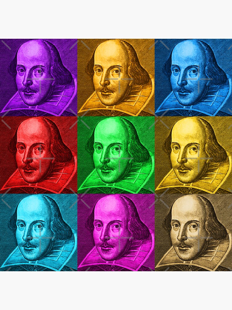 "William Shakespeare Pop Art" Sticker by incognitagal | Redbubble