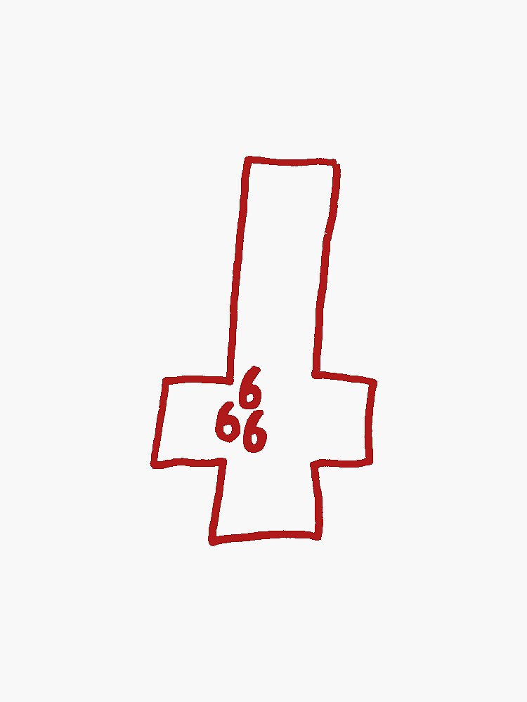 "666 Omen" Sticker for Sale by oliviabrowse | Redbubble