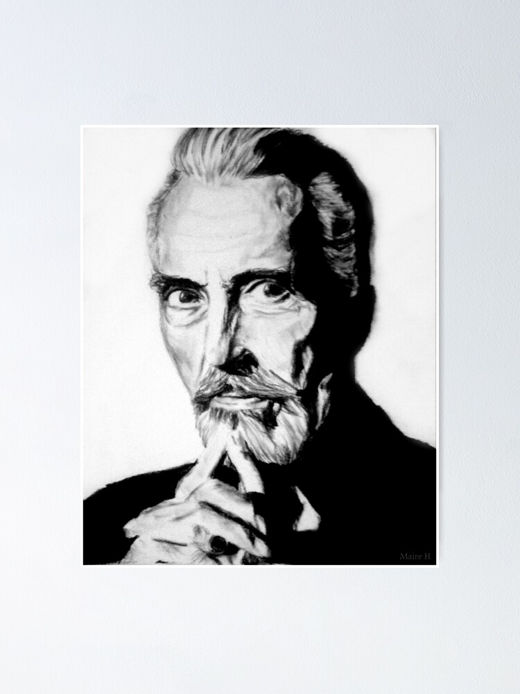 "Sir Christopher Lee" Poster by MaireHarlow | Redbubble