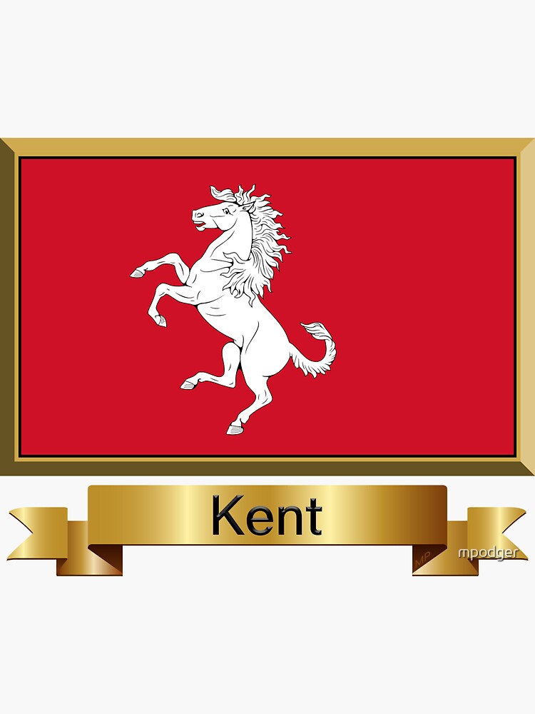 "Kent Flag Stickers, Gifts and Products - Named" Sticker by mpodger ...