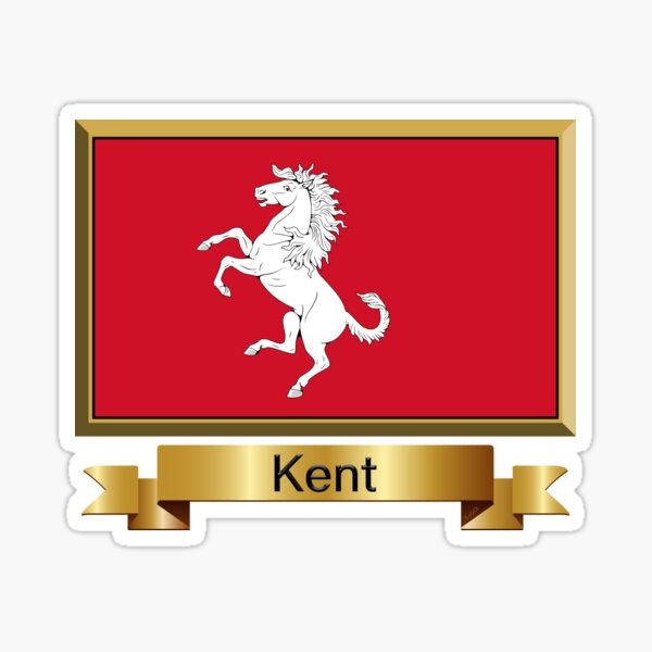 "Kent Flag Stickers, Gifts and Products - Named" Sticker by mpodger ...