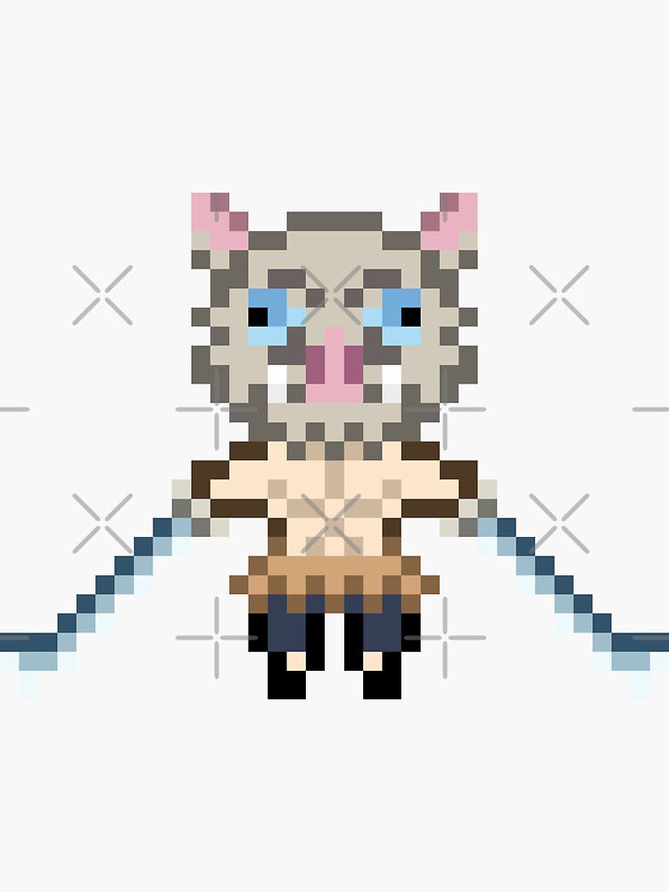 Pegatina «Pegatina Demon Slayer Kimetsu No Yaiba Pixel Inosuke ...