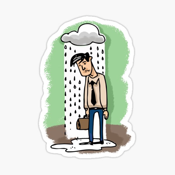 "Sad Sticker Art " Sticker by EdvardOganesyan | Redbubble