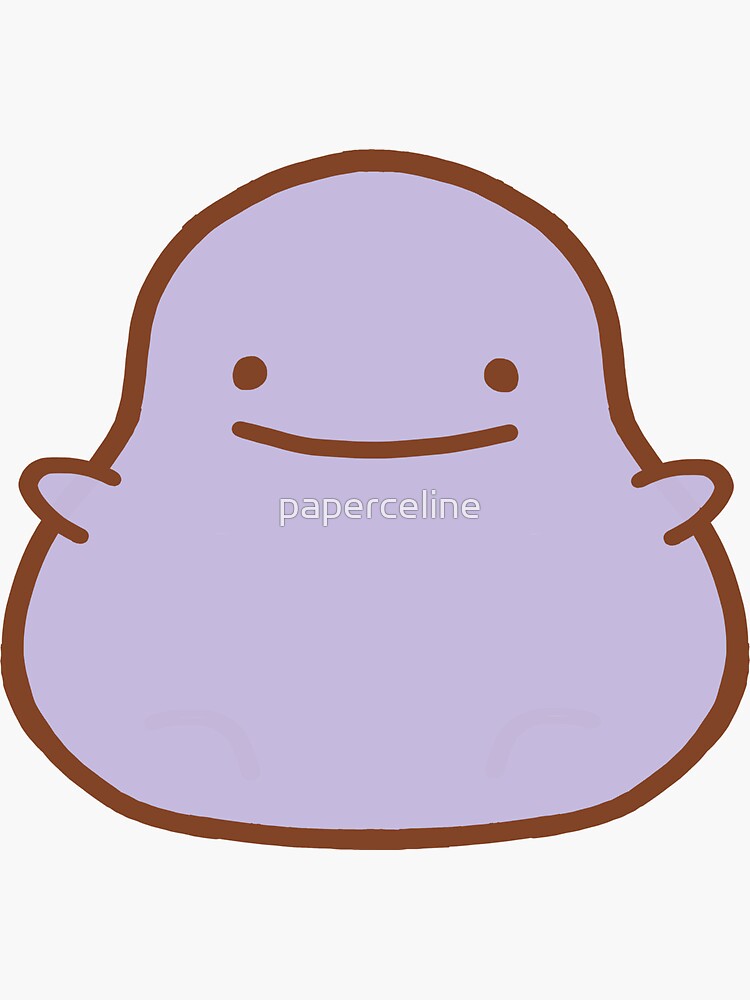 "Cute Chibi Ditto" Sticker for Sale by paperceline | Redbubble