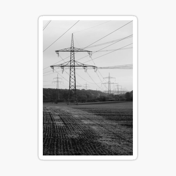 "Powerlines" Sticker for Sale by jonnygreatbrow | Redbubble