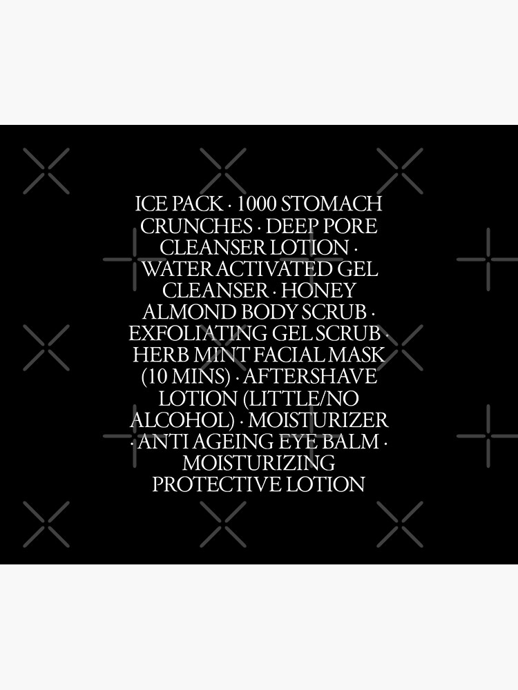 "Patrick Bateman Morning Routine" Shower Curtain for Sale by ...