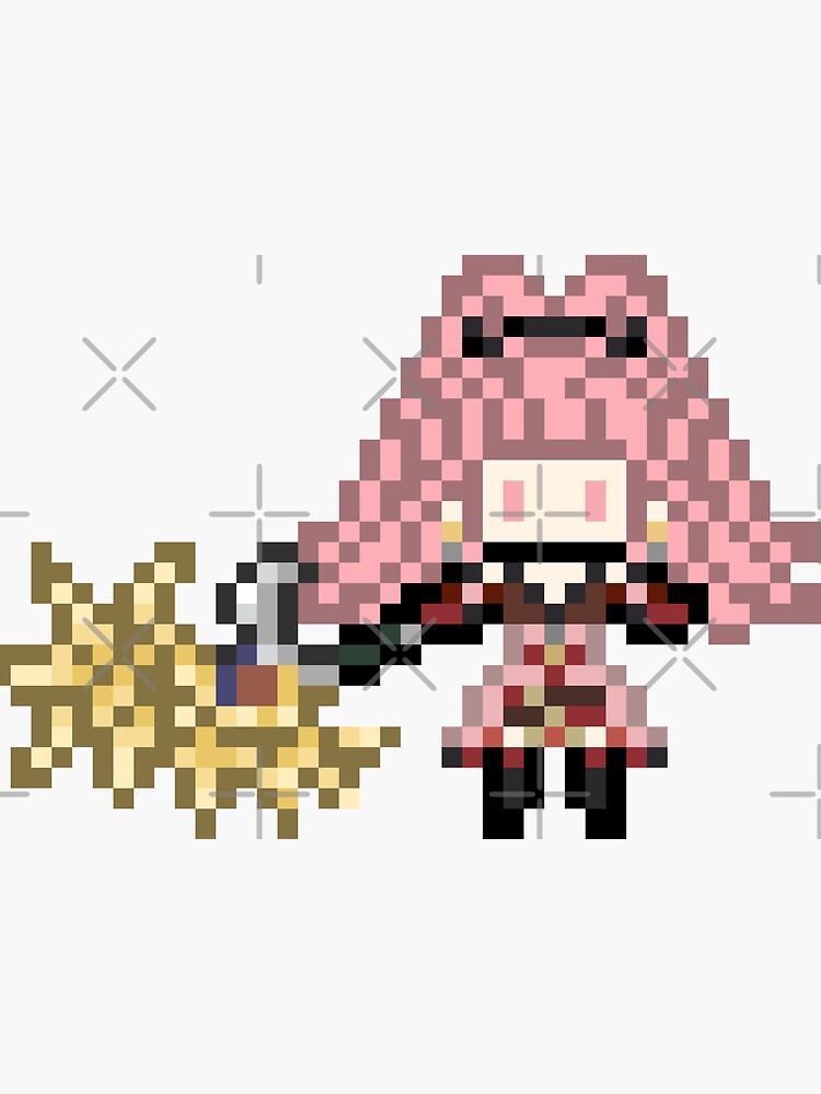 "Fire Emblem Three Houses Pixel Hilda Sticker (Timeskip)" Sticker for ...