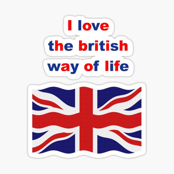 "british way, british flag, love britain gifts brits" Sticker by Kirei ...