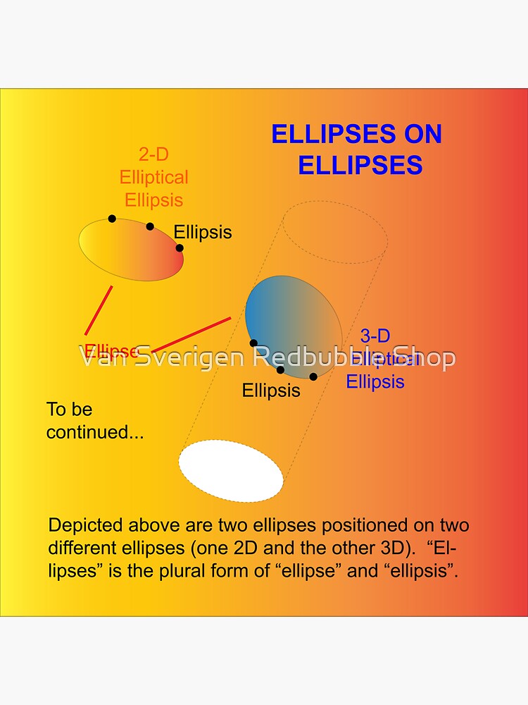 "Ellipses on Ellipses" Sticker for Sale by lvschwer | Redbubble