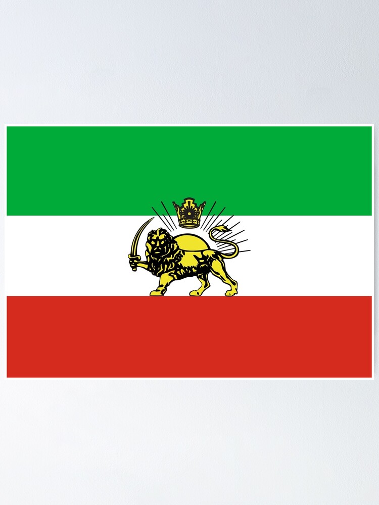 "Flag of Persia / Iran (Pahlavi) " Poster for Sale by SolarCross ...