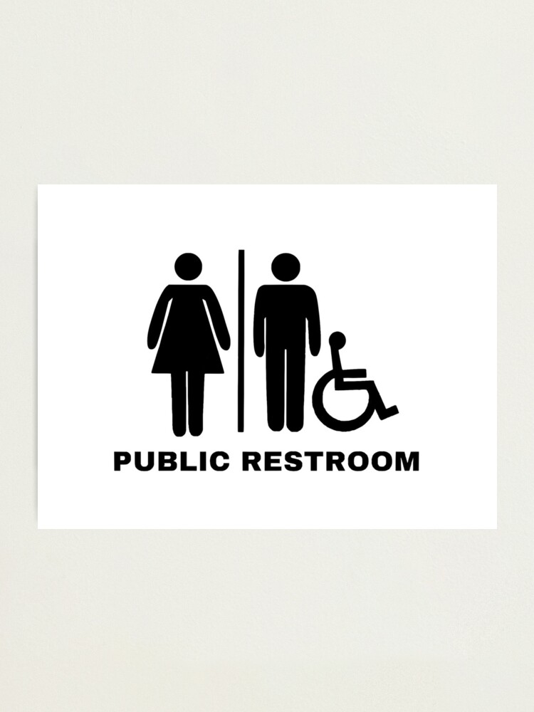 "public restroom logo" Photographic Print by cupidality | Redbubble
