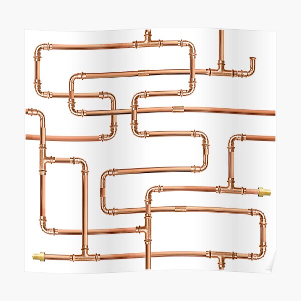 "Copper pipes" Poster for Sale by markartdesignuk | Redbubble