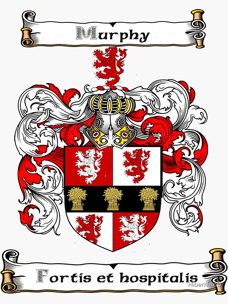"The Murphy Family Crest and Motto" Sticker for Sale by Hibernia29 ...