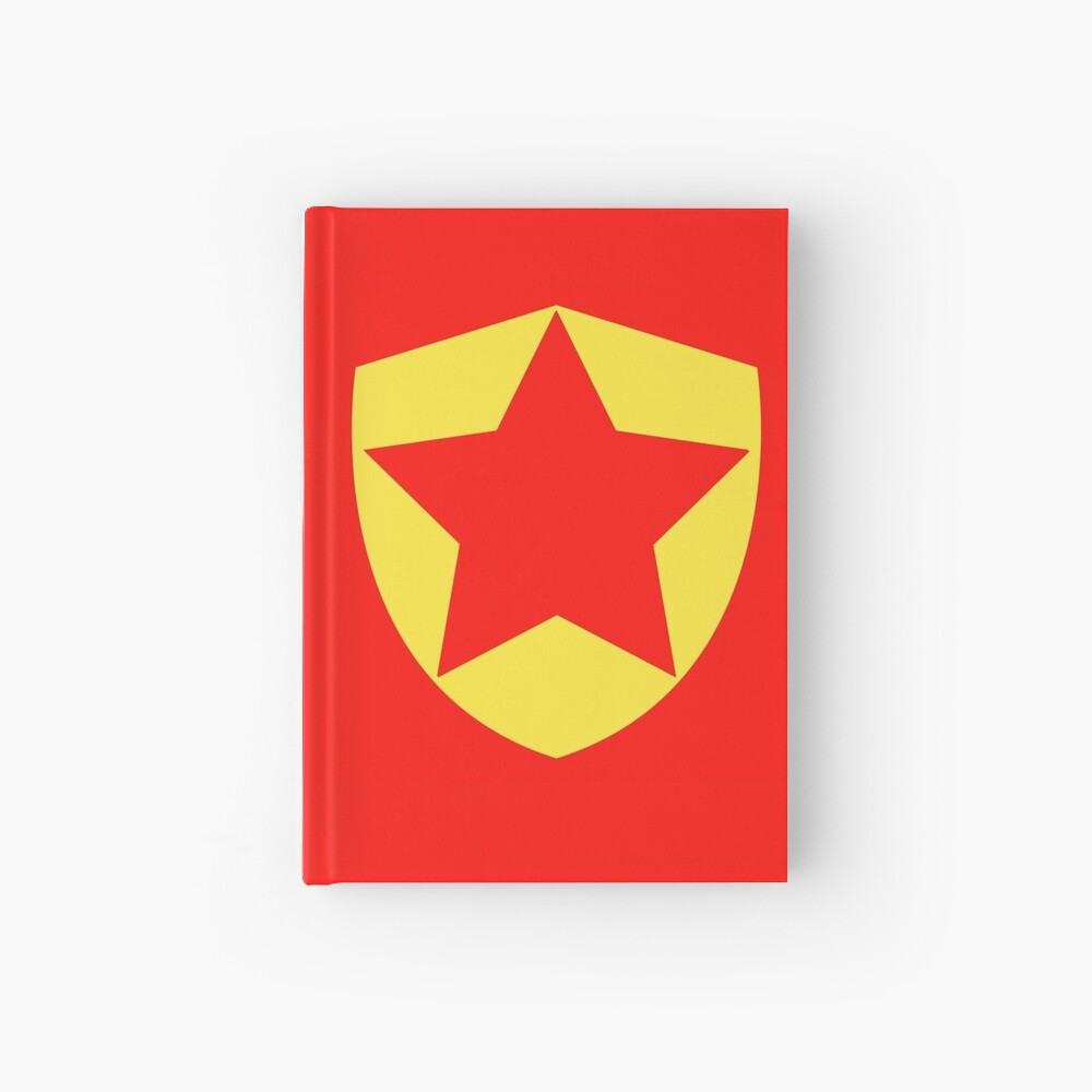 "WordGirl Chest Symbol" Hardcover Journal by roselia | Redbubble