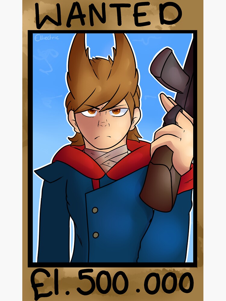 "EDDSWORLD Tord wanted poster" Sticker for Sale by Elliectric | Redbubble