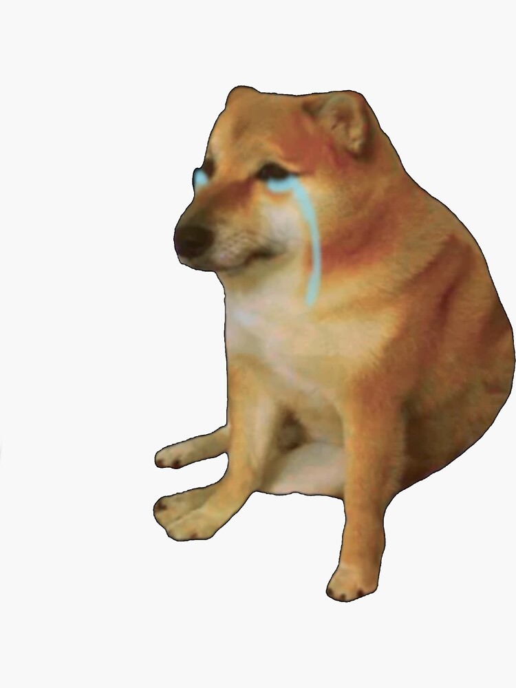 "Sad Cheems" Sticker for Sale by pepecharls | Redbubble