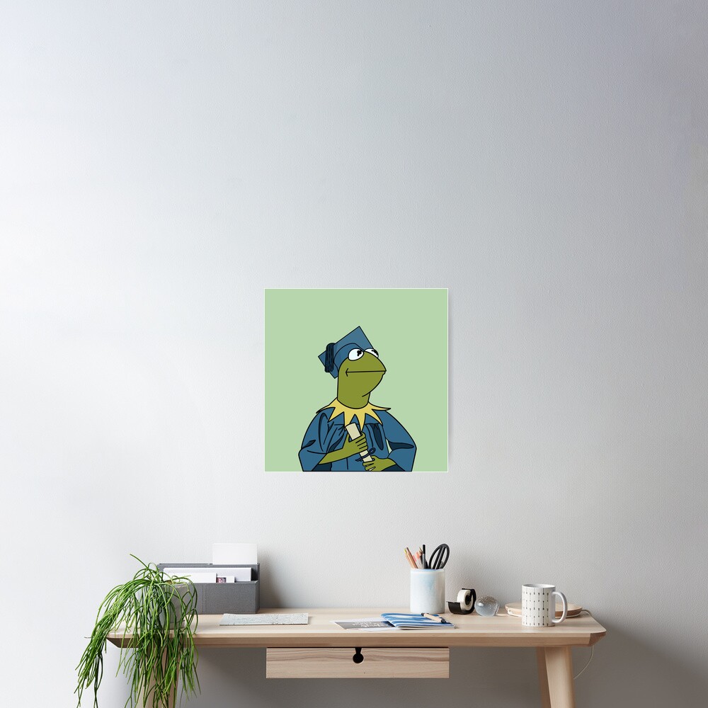 "Kermit the Graduate" Sticker for Sale by Kay-Day | Redbubble