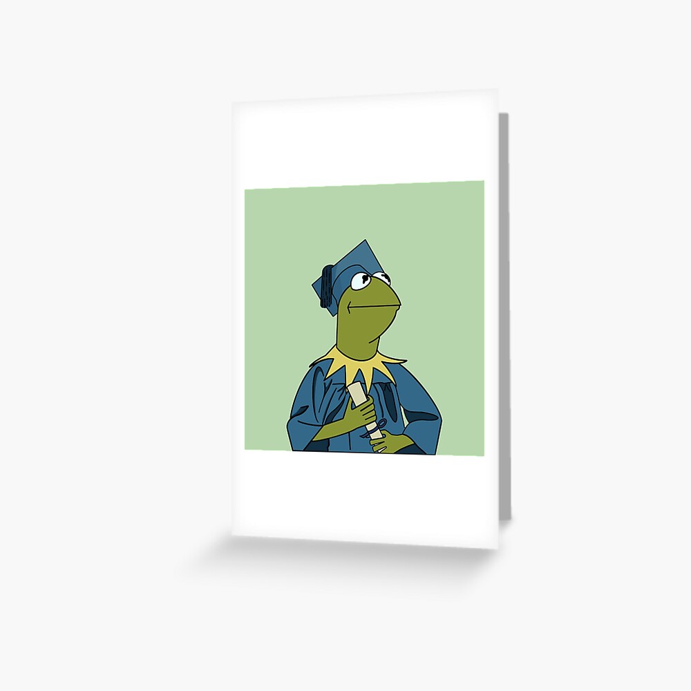 "Kermit the Graduate" Greeting Card for Sale by Kay-Day | Redbubble