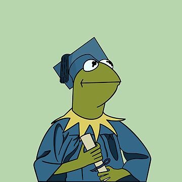 "Kermit the Graduate" Sticker for Sale by Kay-Day | Redbubble