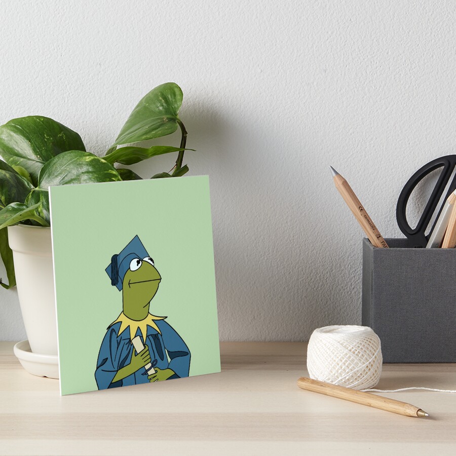 "Kermit the Graduate" Sticker for Sale by Kay-Day | Redbubble