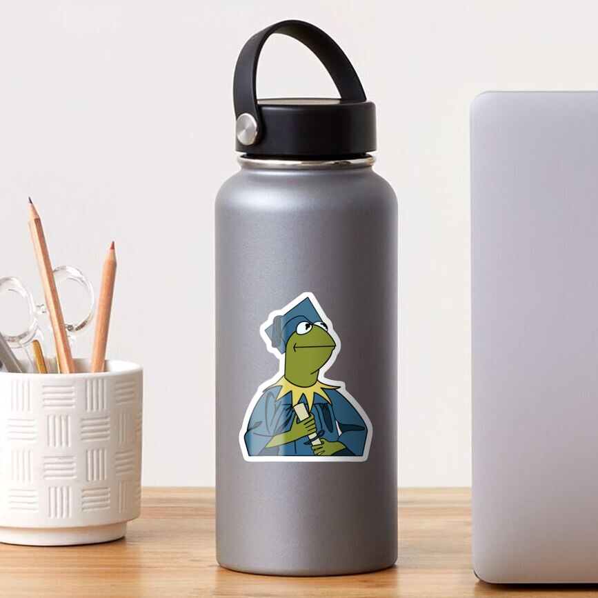 "Kermit the Graduate" Sticker for Sale by Kay-Day | Redbubble