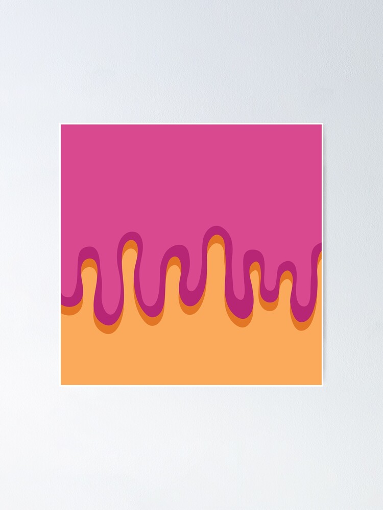 "The Sludge - pink and orange" Poster for Sale by monkeysoup | Redbubble