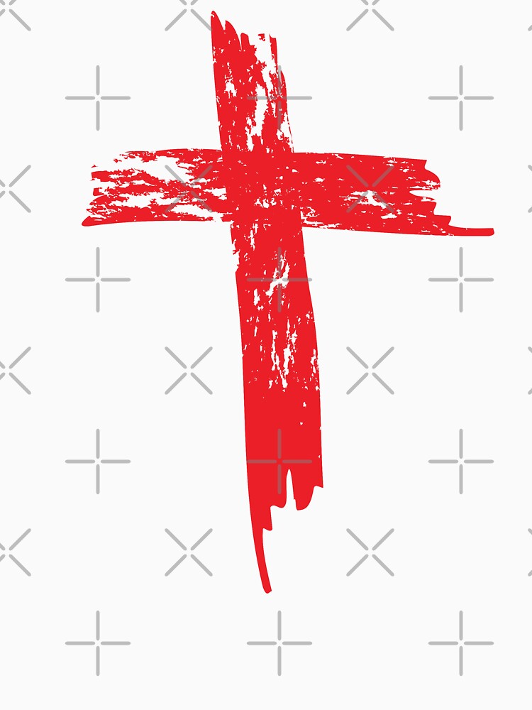"Red Grunge Distressed Cross" T-shirt for Sale by StudioBlack ...
