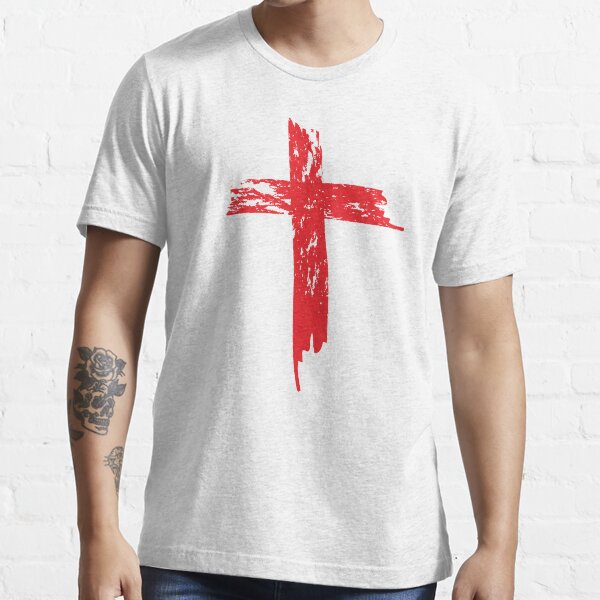 "Red Grunge Distressed Cross" T-shirt for Sale by StudioBlack ...