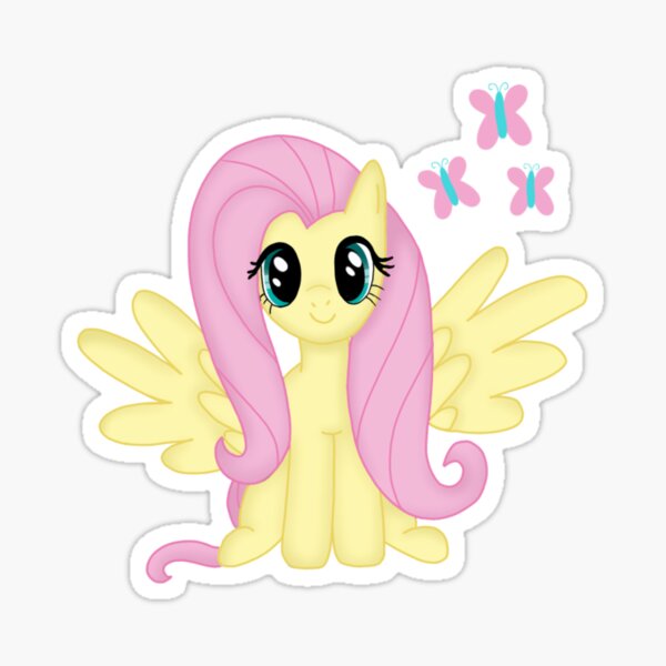 "fluttershy" Sticker for Sale by CreateWithRose | Redbubble