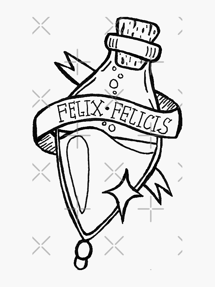 "Liquid Luck" Sticker for Sale by darkskydrawing | Redbubble