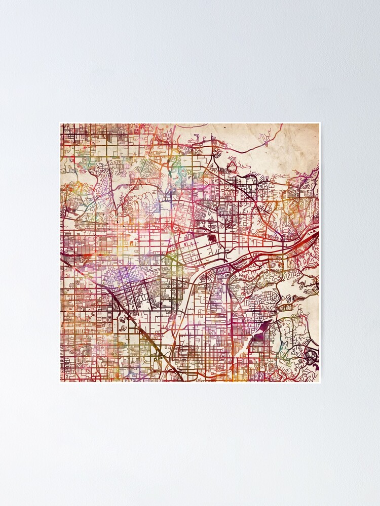"Anaheim map California" Poster by MapMapMaps | Redbubble